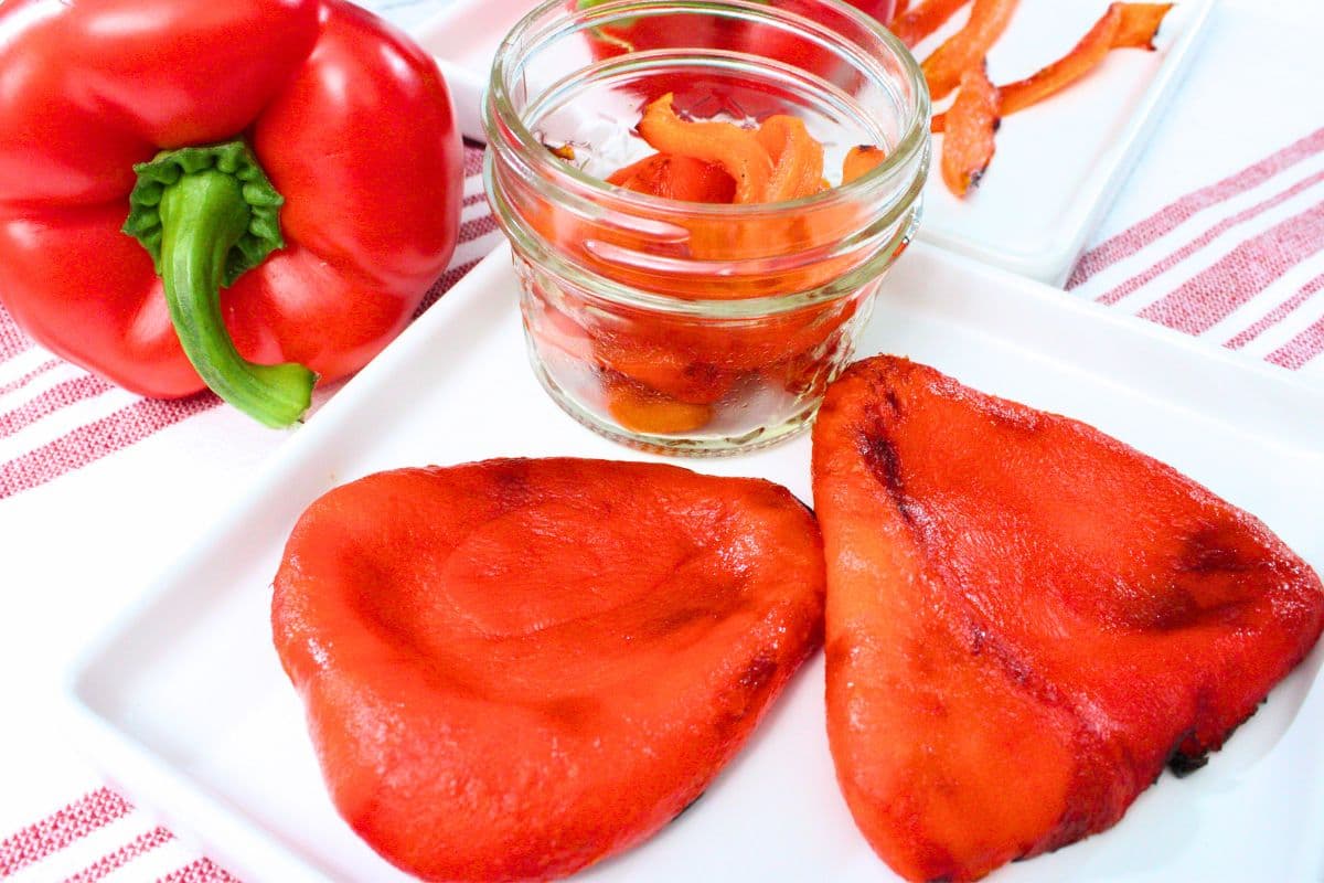 Easy 1 Ingredient Air Fryer Roasted Red Peppers Recipe! - Dinners Done ...