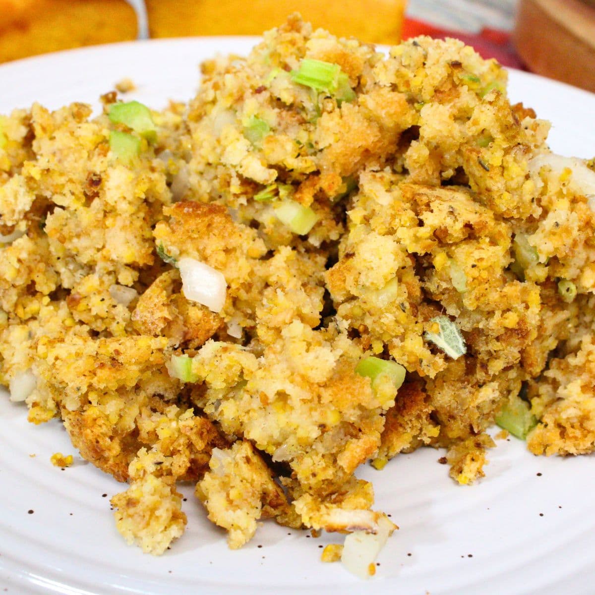 Air Fryer Cornbread Dressing: Southern Style Stuffing! - Dinners Done Quick