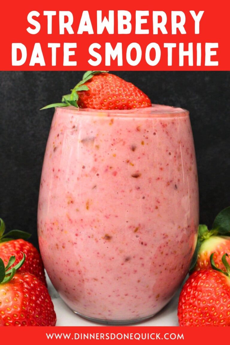 3 Ingredient Strawberry Date Smoothie: Easy & Delicious! - Dinners Done Quick