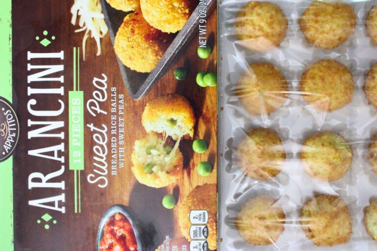 Air Fryer Frozen Arancini (Aldi Sweet Pea Rice Balls) - Dinners Done Quick