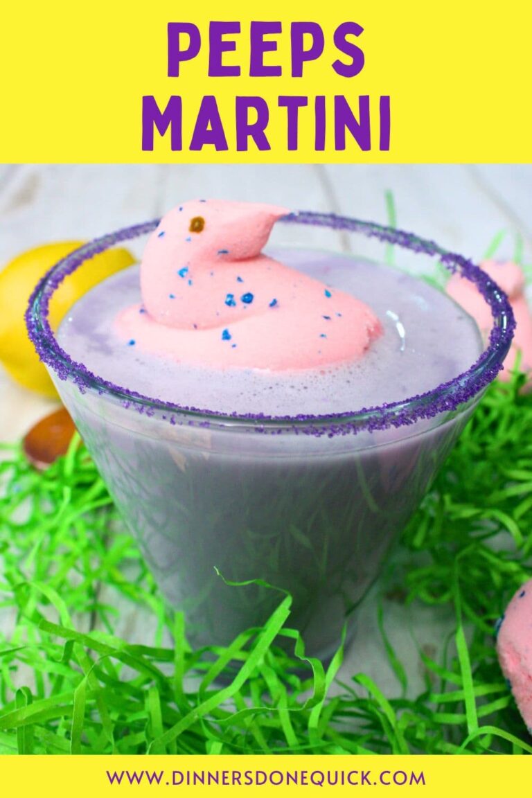 Peeps Martini: Easy and Fun Easter Cocktail Recipe! - Dinners Done Quick