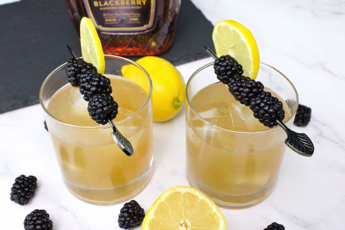 Blackberry Whiskey Sour (With Crown Royal Blackberry) - Dinners Done Quick