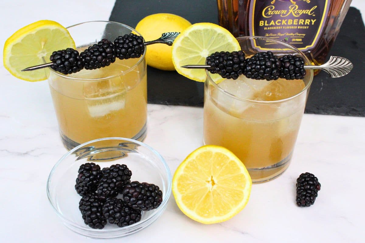 Blackberry Whiskey Sour (With Crown Royal Blackberry) - Dinners Done Quick