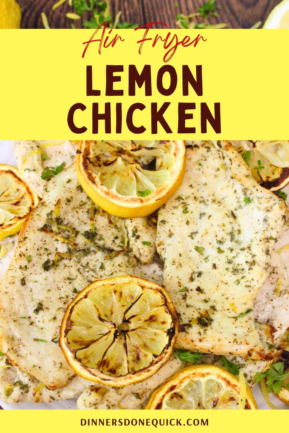 Quick Air Fryer Lemon Chicken Breasts (Thin Sliced) - Dinners Done Quick
