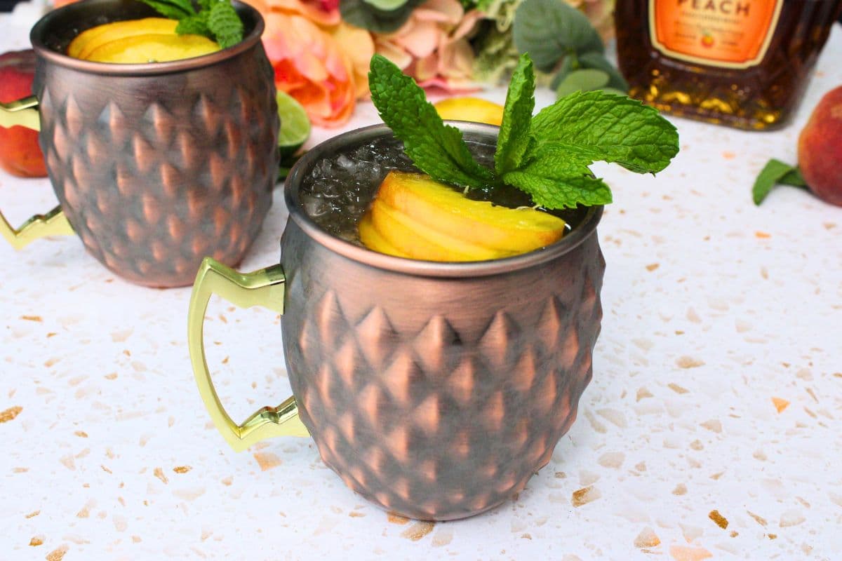 Crown Peach Mule: Kentucky Style Mule With Whiskey - Dinners Done Quick