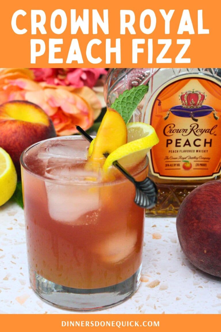 Crown Peach Fizz: Easy Royal Fizz Peach Drink - Dinners Done Quick