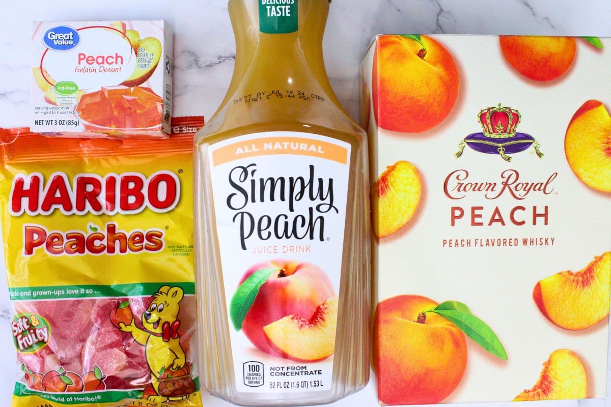 Crown Peach Jello Shots: Easy 4 Ingredient Recipe! - Dinners Done Quick