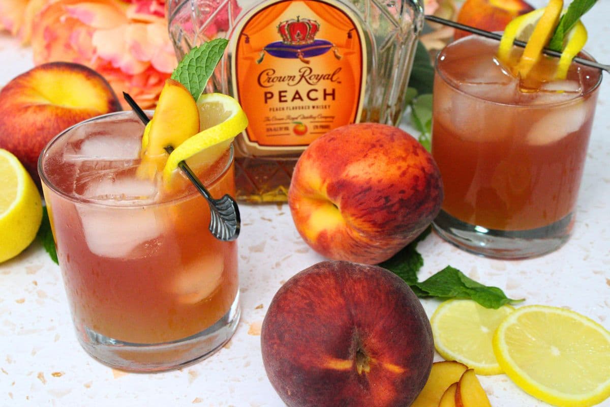 Crown Peach Fizz: Easy Royal Fizz Peach Drink - Dinners Done Quick