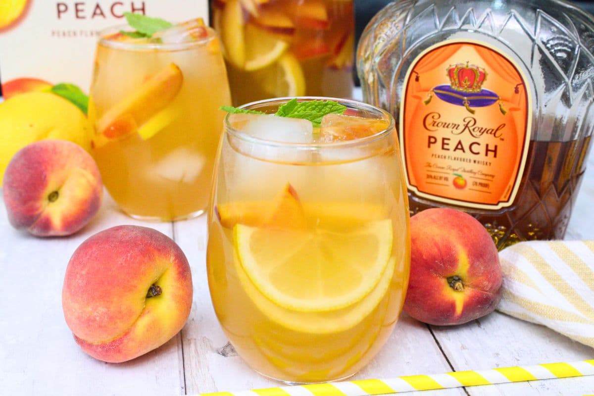 Crown Royal Peach Sangria: Sweet White Sangria Recipe - Dinners Done Quick