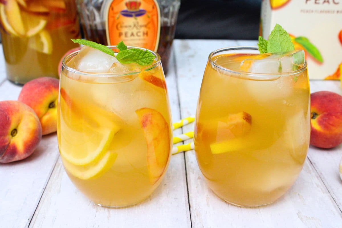 Crown Royal Peach Sangria: Sweet White Sangria Recipe - Dinners Done Quick