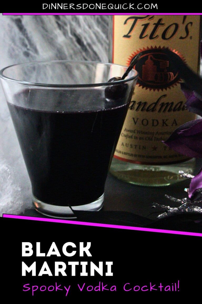 Black Martini: Spooky Vodka Cocktail For Halloween! - Dinners Done Quick