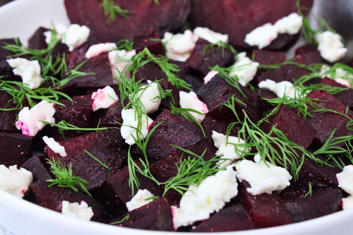 Whole Fresh Microwave Beets With Goat Cheese and Herbs! - Dinners Done ...