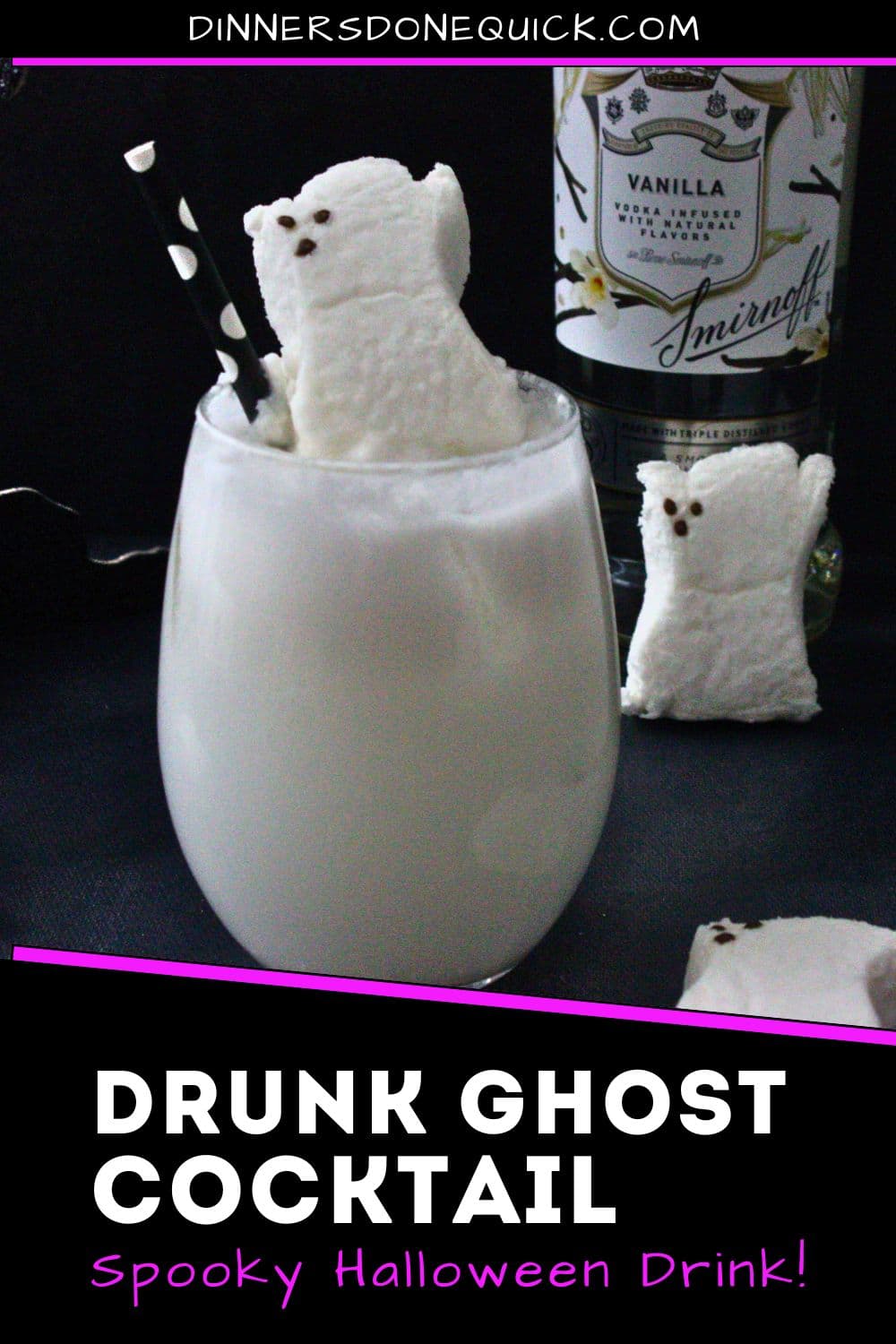 Drunk Ghost Cocktail: Halloween Drink With Vodka & Sprite - Dinners Done Quick