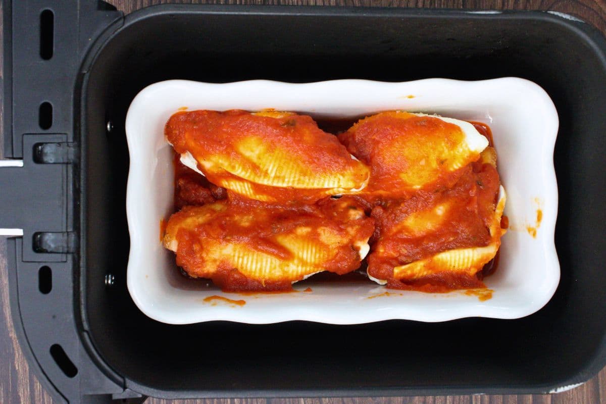 Aldi Frozen Stuffed Shells in the Air Fryer: Easy Meal! - Dinners Done ...