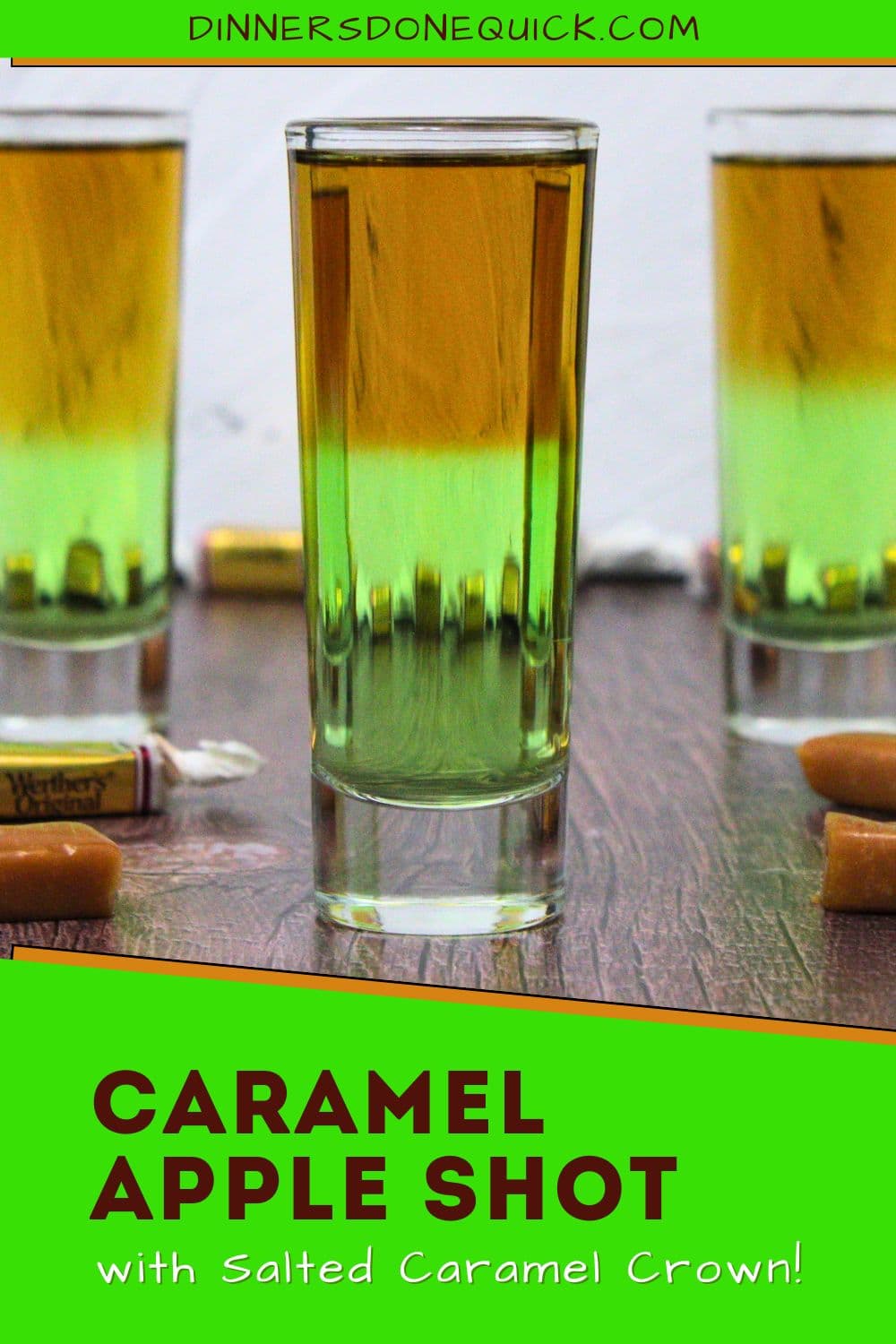Caramel Apple Shot (With Crown): Simple Cocktail Recipe! - Dinners Done ...