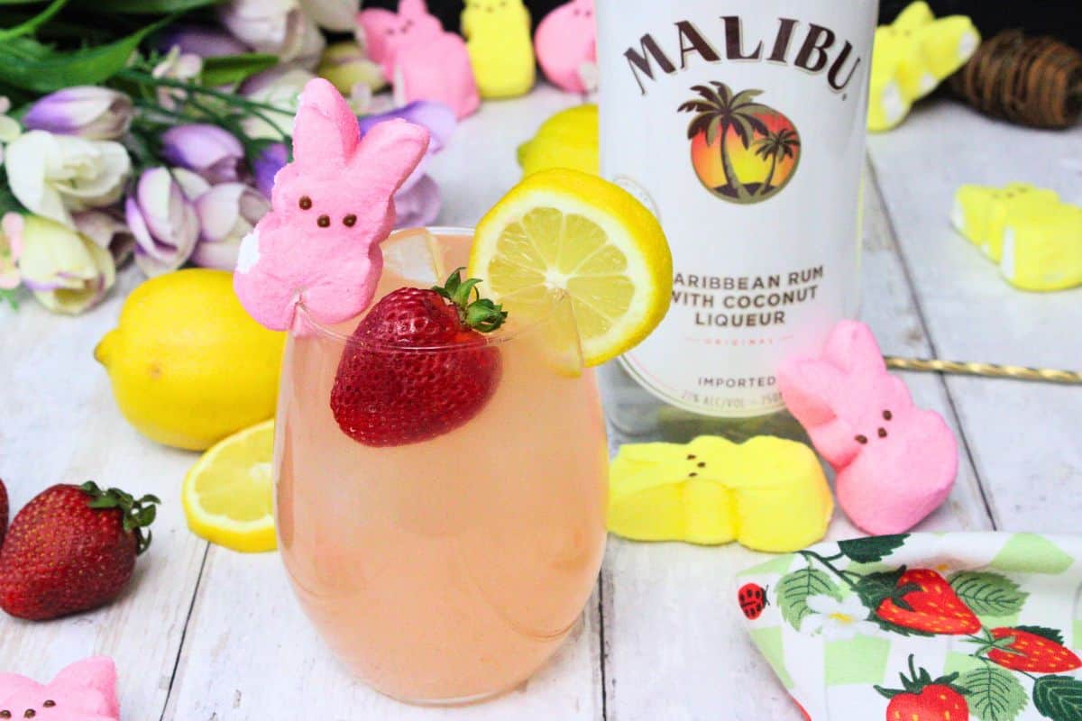 Drunk Bunny Cocktail: Easy 2 Ingredient Easter Drink! - Dinners Done Quick