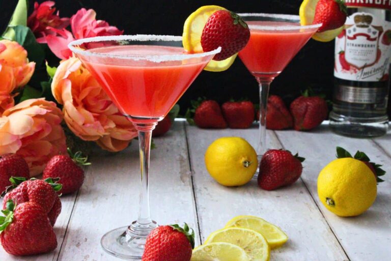 Strawberry Lemon Drop Martini: Easy Vodka Cocktail! - Dinners Done Quick