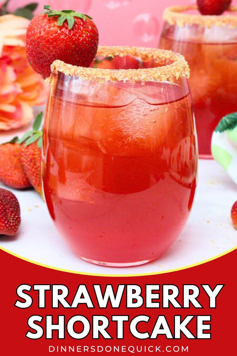 Strawberry Shortcake Cocktail: Fizzy Drink With Vodka! - Dinners Done Quick