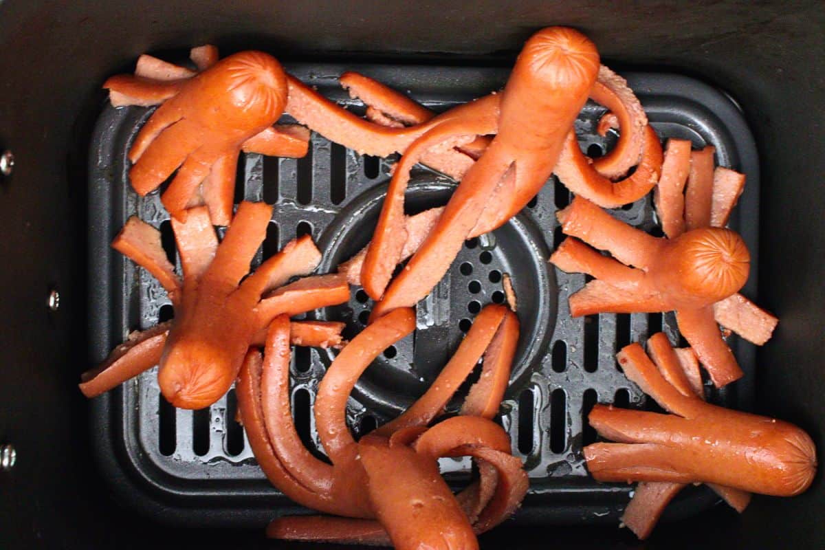 Octopus Hot Dogs: Air Fryer Kid Friendly Recipe! - Dinners Done Quick