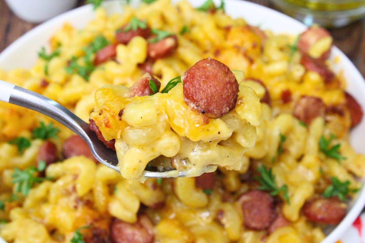 Hot Dog Mac and Cheese: Easy Air Fryer Comfort Food! - Dinners Done Quick