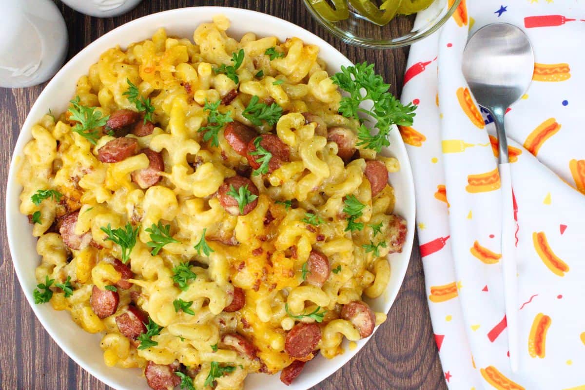 Hot Dog Mac and Cheese: Easy Air Fryer Comfort Food! - Dinners Done Quick