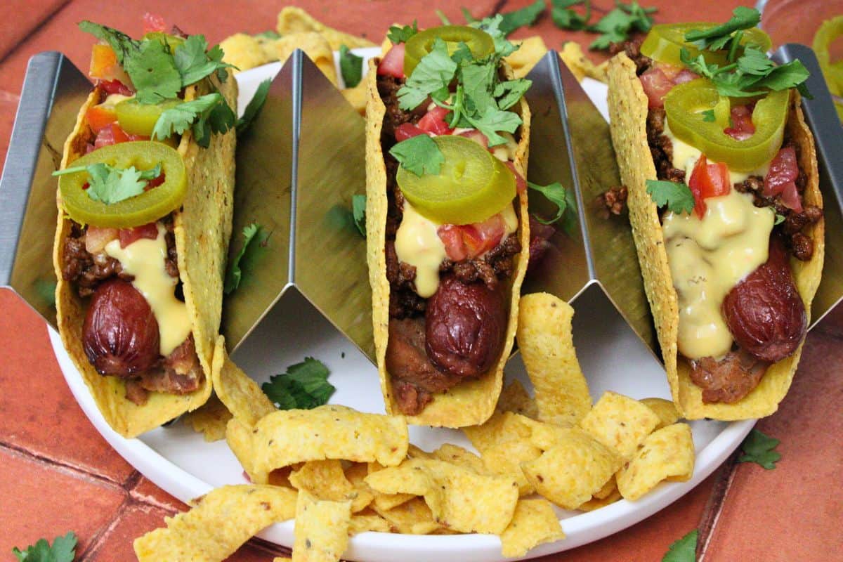 Taco Hot Dogs: Air Fryer Mexican Fusion Recipe! - Dinners Done Quick