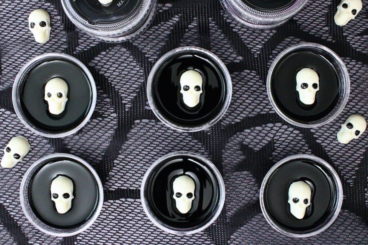 Black Jello Shots With Vodka: Spooky Halloween Treat! - Dinners Done Quick