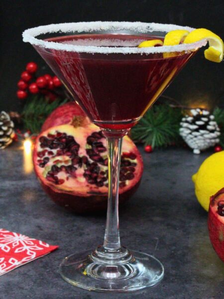 Christmas Lemon Drop Cosmo: White Christmas Cocktail! - Dinners Done Quick