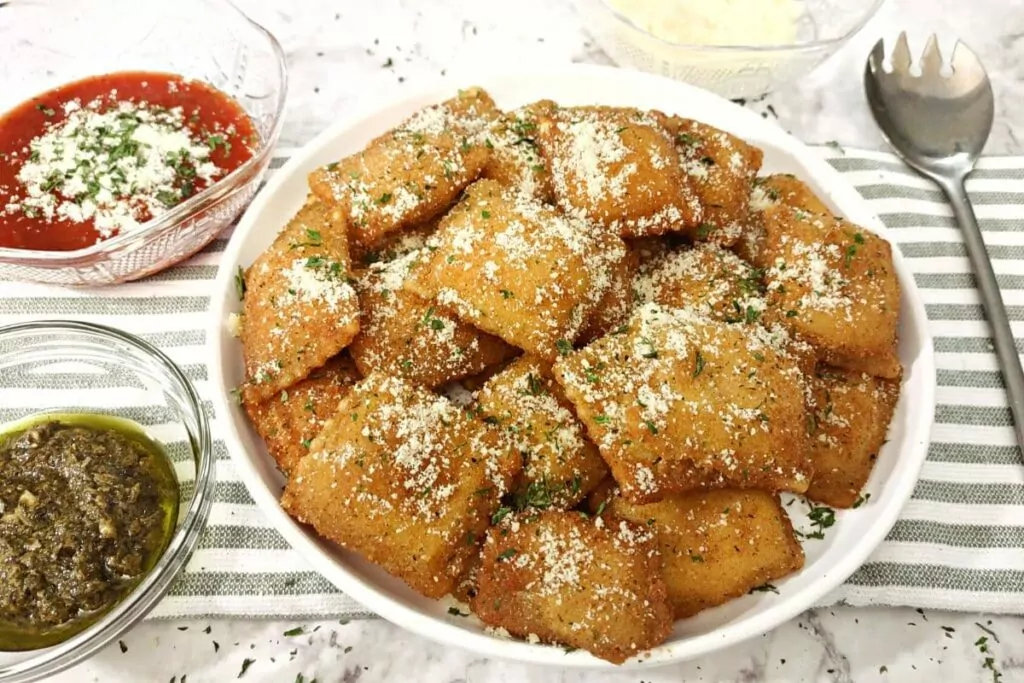 Frozen Toasted Ravioli Air Fryer Recipe (Celentano) - Dinners Done Quick