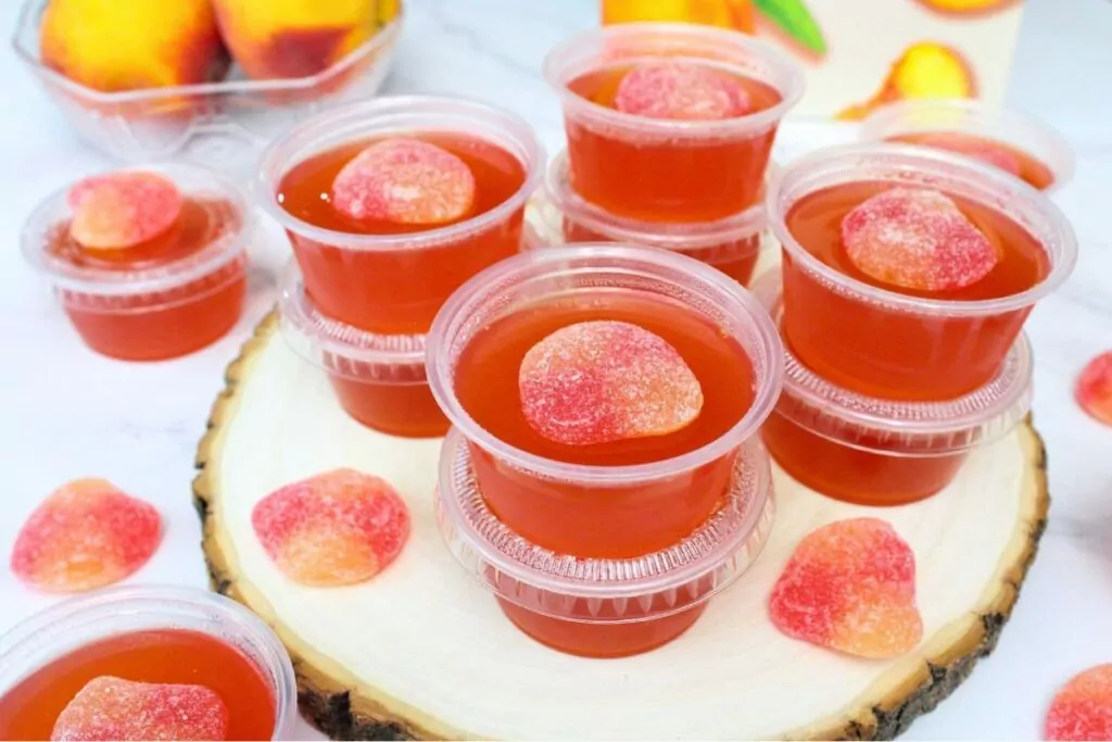 Crown Peach Jello Shots: Easy 4 Ingredient Recipe! - Dinners Done Quick