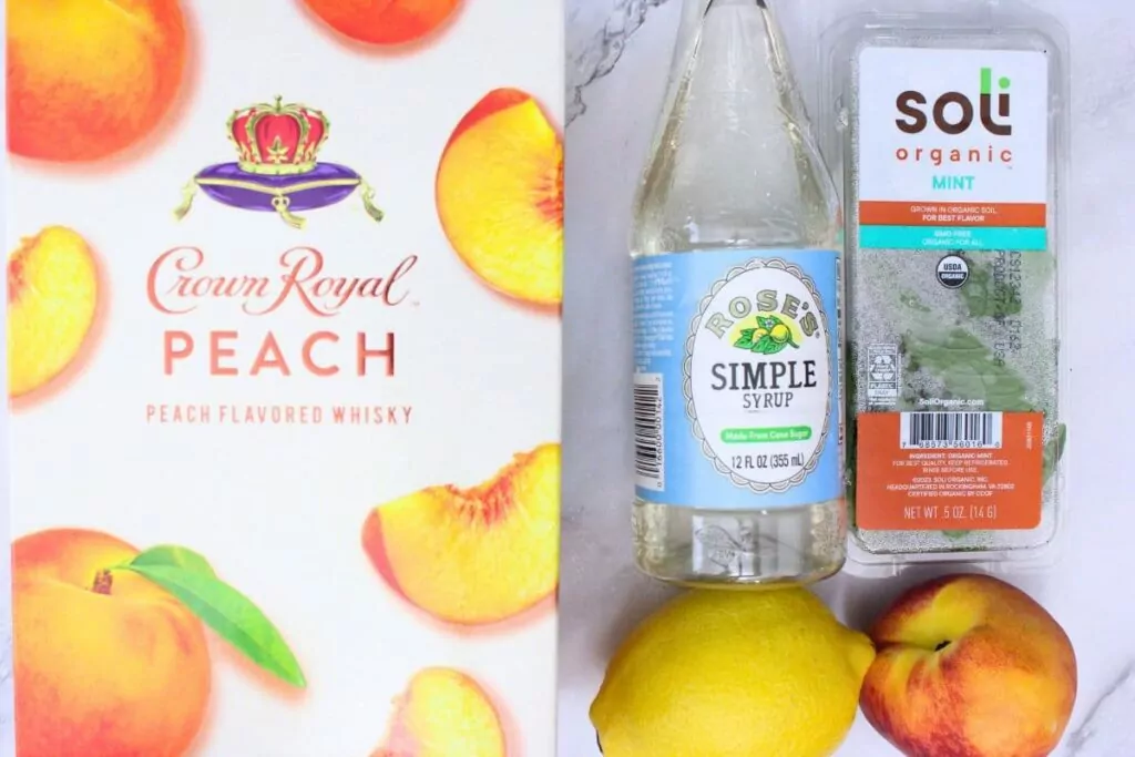 Peach Whiskey Smash With Crown Royal Peach Whisky - Dinners Done Quick