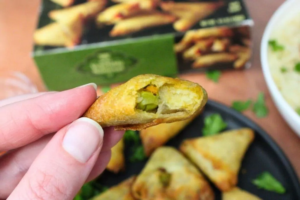 Mini Trader Joe's Vegetable Samosas in the Air Fryer! - Dinners Done Quick