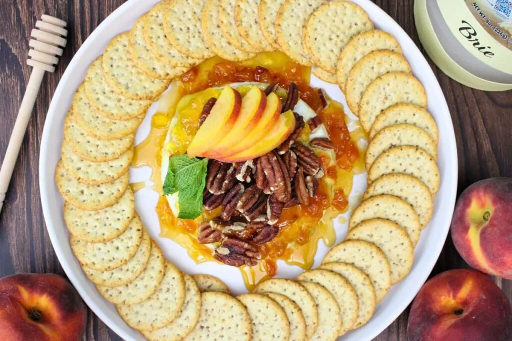 Baked Brie With Peach Jam: Easy Air Fryer Appetizer! - Dinners Done Quick