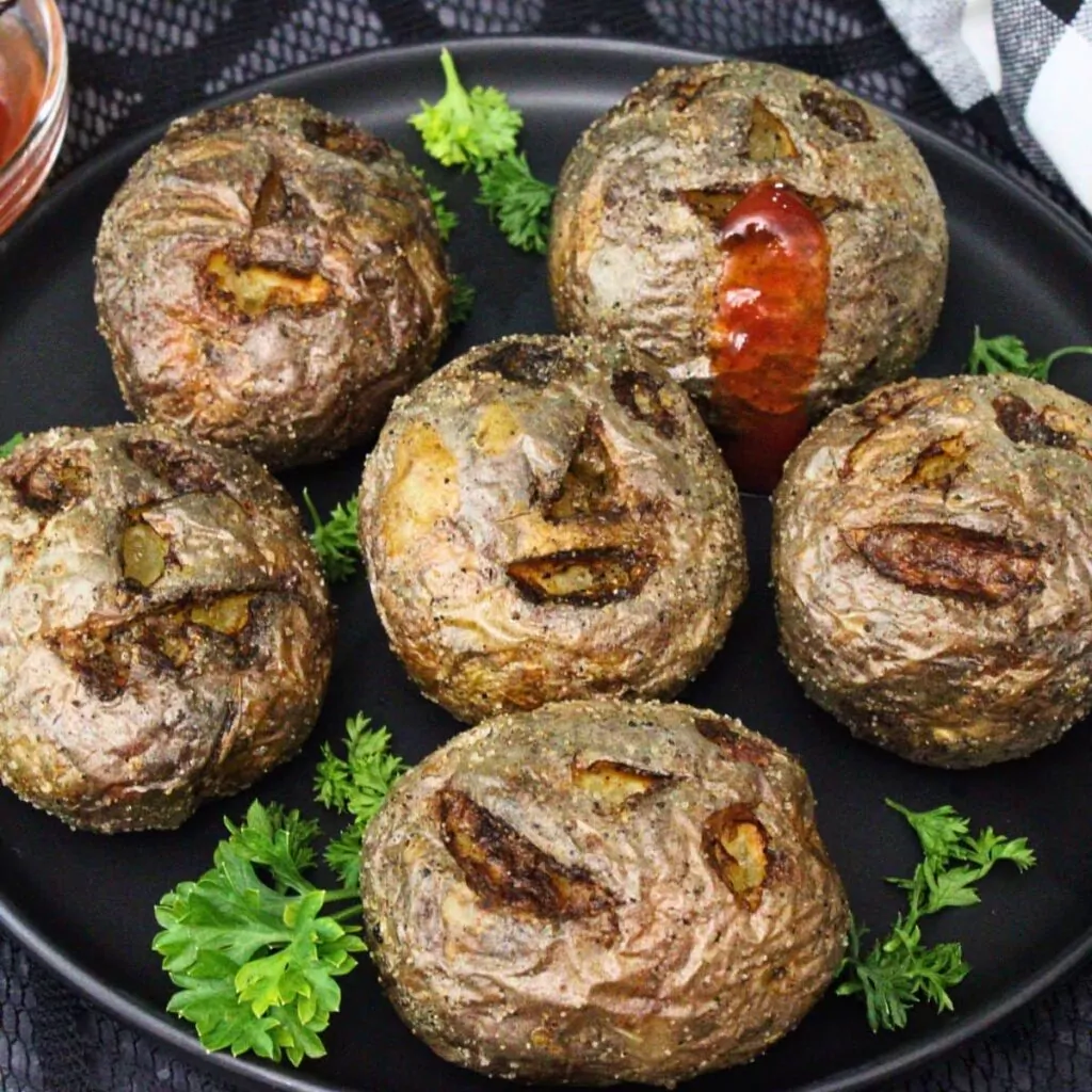 Halloween Potatoes: Air Fryer Shrunken Head Recipe! - Dinners Done Quick