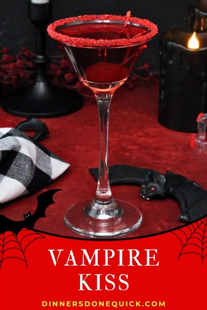 Vampire Kiss Cocktail: Blood Red Halloween Drink! - Dinners Done Quick